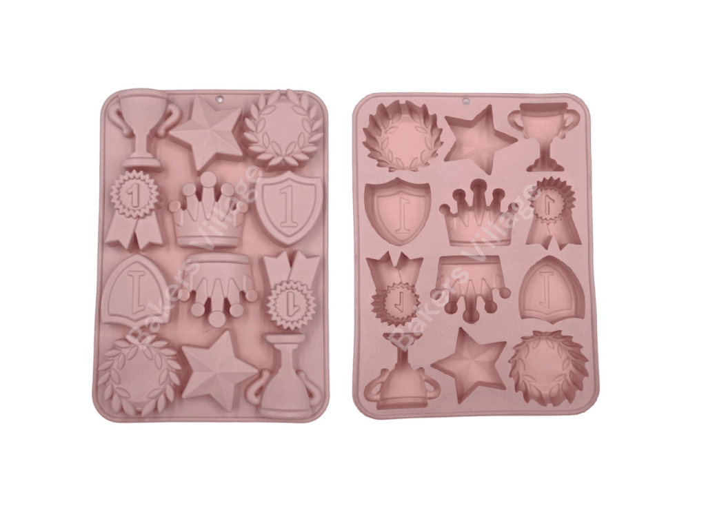 Crown Star Trophy Medal Silicone Mould - Bakers Village Store