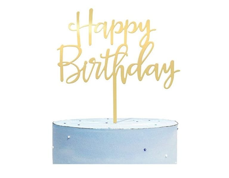 Happy Birthday Acrylic Cake Topper – Bakers Village Store