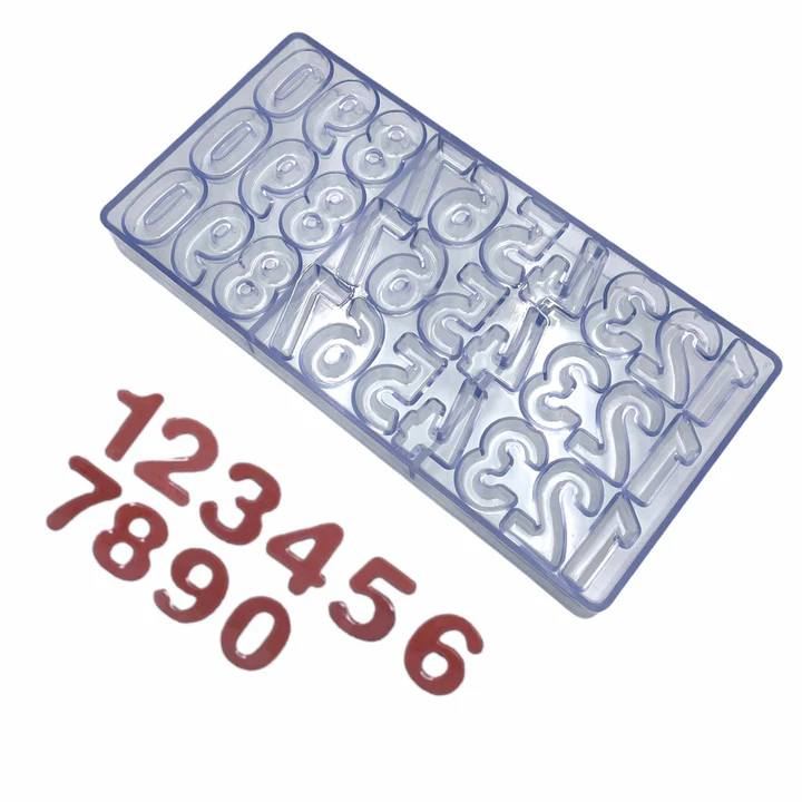 Numbers 0 to 9 Polycarbonate Chocolate Mould - Bakers Village Store